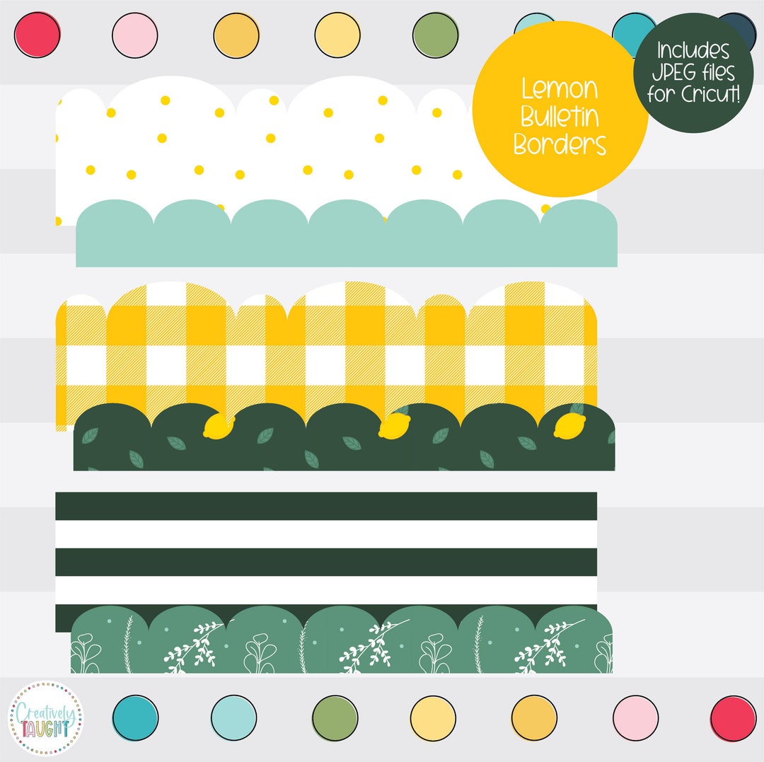 Lemon Squeezy Summer July and August Bulletin Board Borders - Etsy