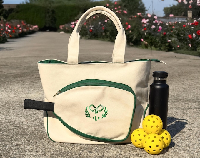 Personalized Pickleball Bag, Monogram Pickleball Tote Bag, Pickleball ...