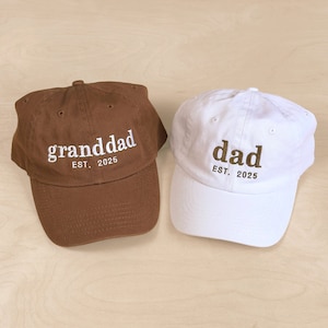 Father's Day Hat • Custom Embroidered Gift • Personalized Date and Name ...