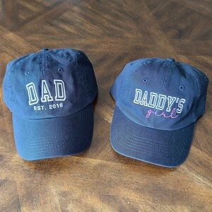 Daddy Daughter Hat • Father's Day Gift • Personalized Date Name Cap ...
