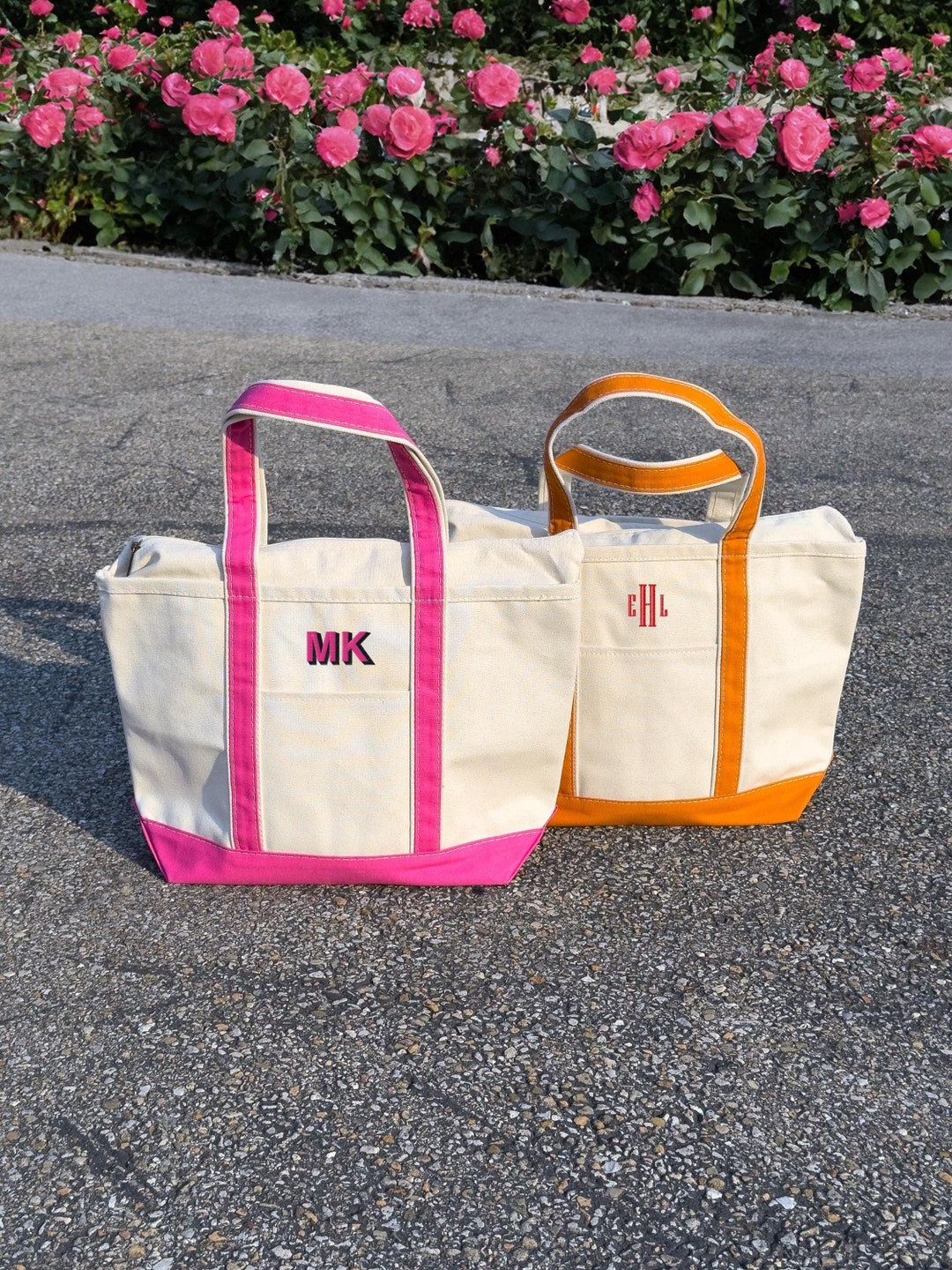 Personalized Embroidered Tote Bag, Custom Name Canvas Bag, Monogrammed ...
