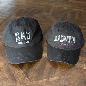 Daddy Daughter Hat • Father's Day Gift • Personalized Date Name Cap ...