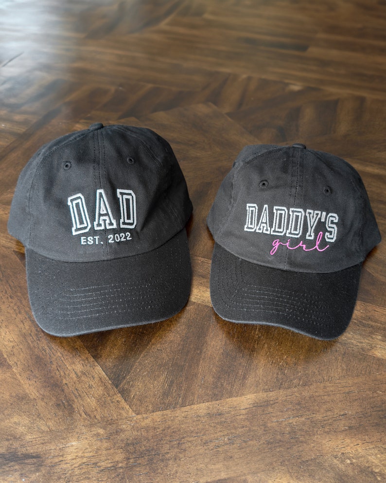 Daddy Daughter Hat • Father's Day Gift • Personalized Date Name Cap ...