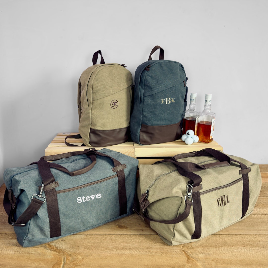 Personalized Weekender Bag, Embroidered Best Man Bag, Groomsmen Duffel ...