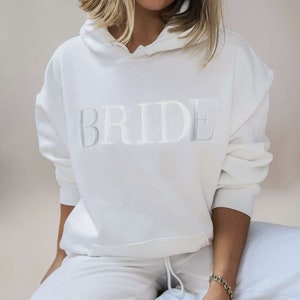 Bride Gift Set • Matching Embroidered Bride Sweatsuit Outfit, T-shirt ...