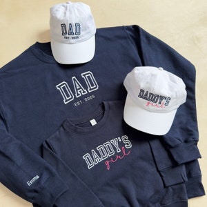 Daddy Daughter Hat • Father's Day Gift • Personalized Date Name Cap ...