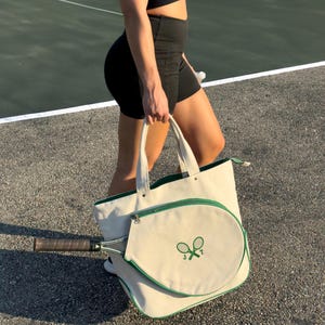 Personalized Tennis Tote, Custom Monogram Duffel, Tennis Gear Organizer ...