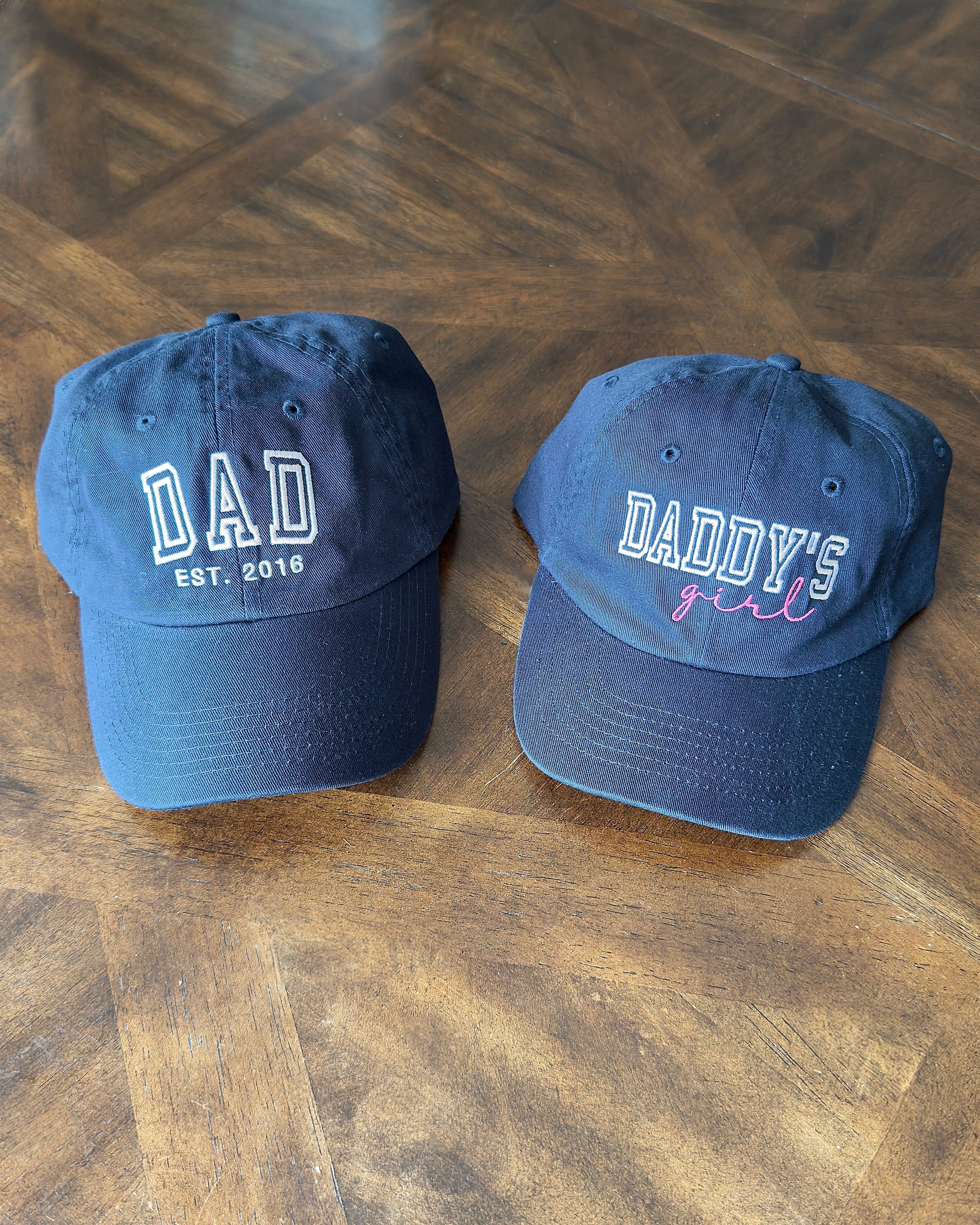 Daddy Daughter Hat • Father's Day Gift • Personalized Date Name Cap ...