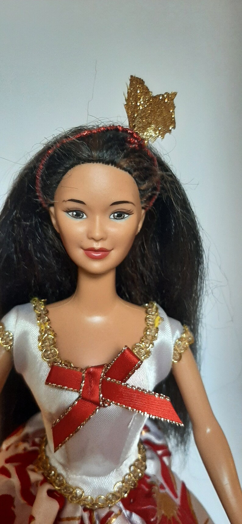 Vintage Barbie Kira Doll 1998 Asian Brunette In Holiday Dress Etsy