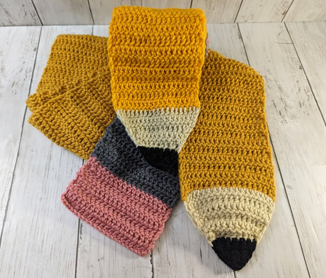 Pencil Scarf, Teacher, Writer Gift, Back to School, First Day of School ...