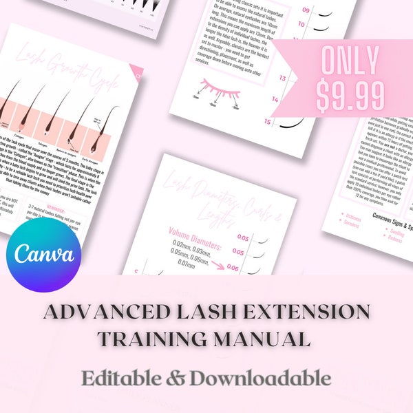 Lash Extension Guide Template Etsy