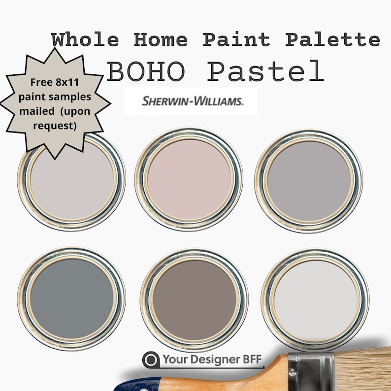Boho Pastel Color Palette - Sherwin Williams Whole House Interior ...