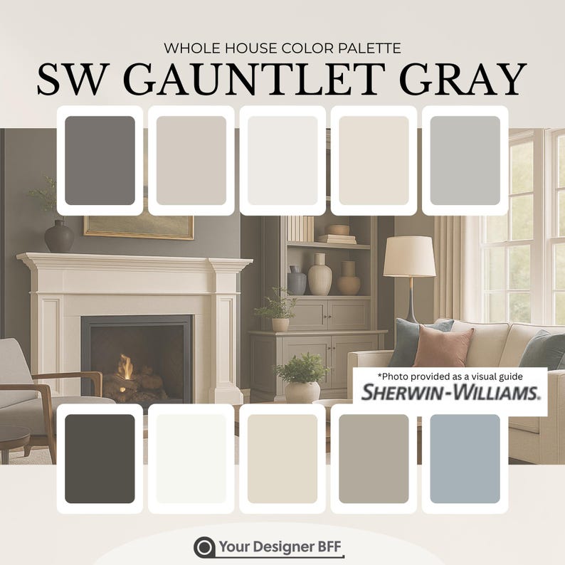 Gauntlet Gray Whole House Paint Palette: Sherwin-williams Warm Neutrals ...
