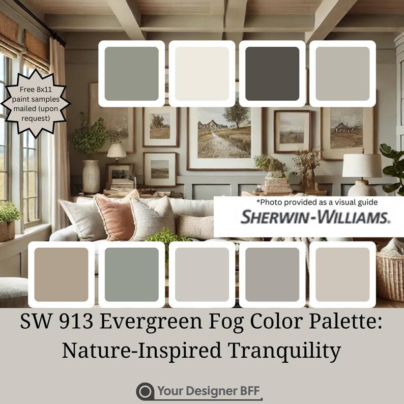 SW 9130 Evergreen Fog Nature-inspired Neutral Paint Palette: Sherwin ...