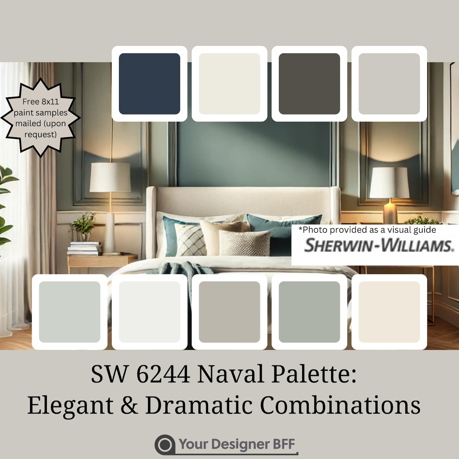 SW 6244 Naval Palette: Elegant & Dramatic Combinations Using Sherwin ...