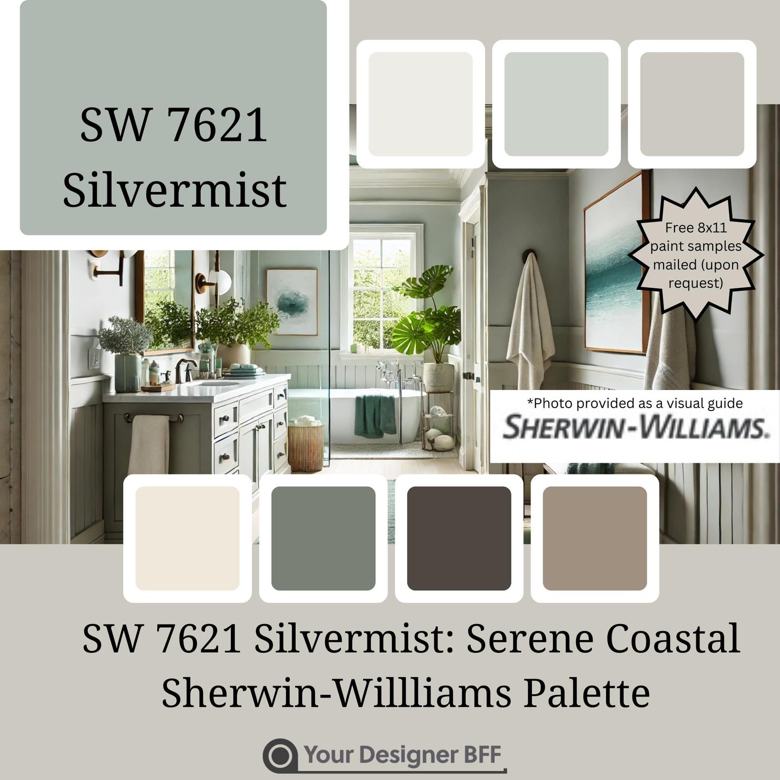 SW 7621 Silvermist: Serene Coastal Paint Palette With Sherwin-williams ...