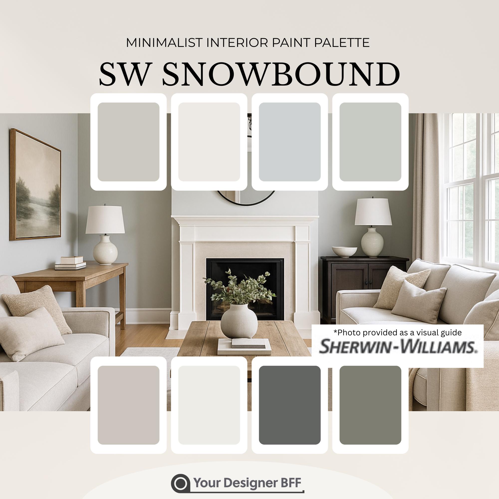 SW Snowbound Paint Palette Sherwin-williams | Coordinating Colors for ...