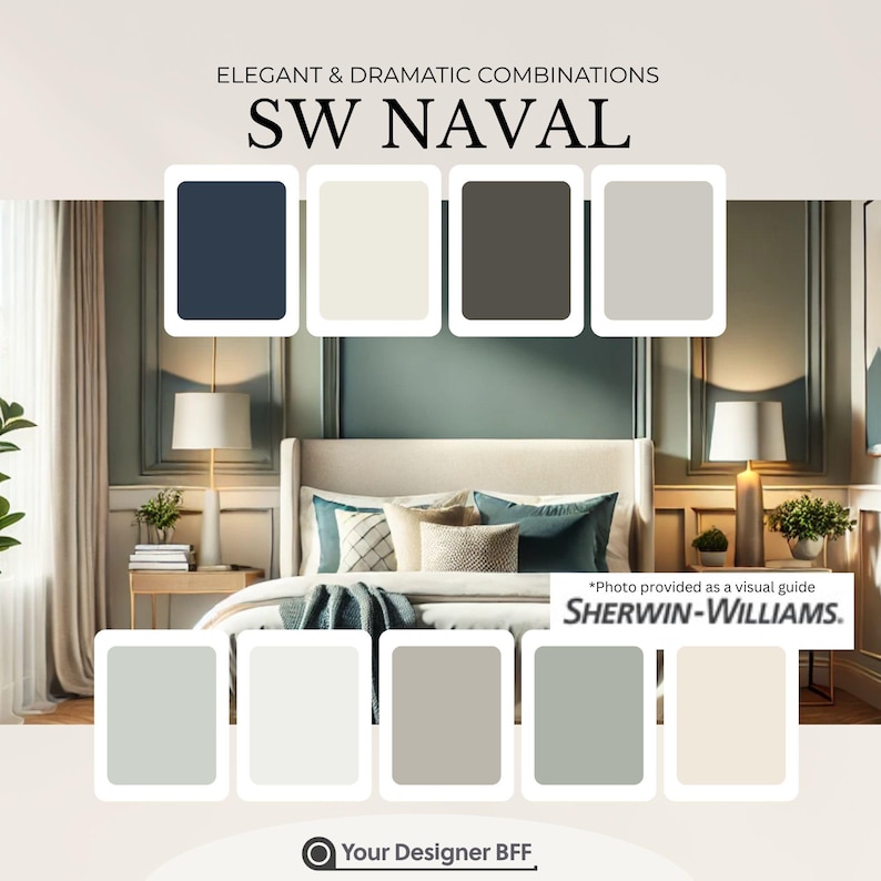 SW 6244 Naval Palette: Elegant & Dramatic Combinations Using Sherwin ...
