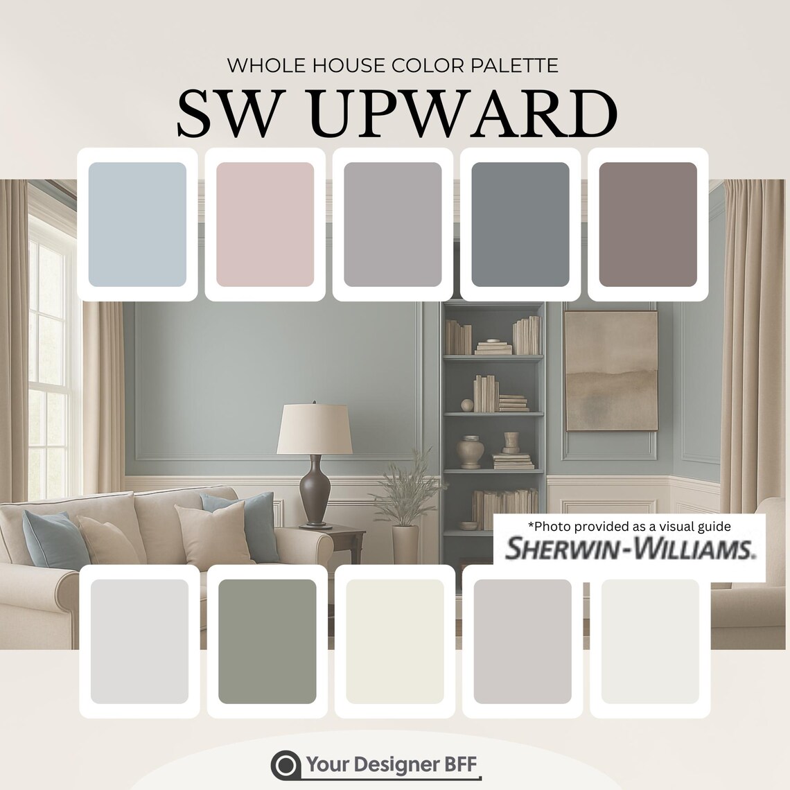 Sherwin-williams Upward SW 6239 Paint Palette (digital PDF) - Etsy