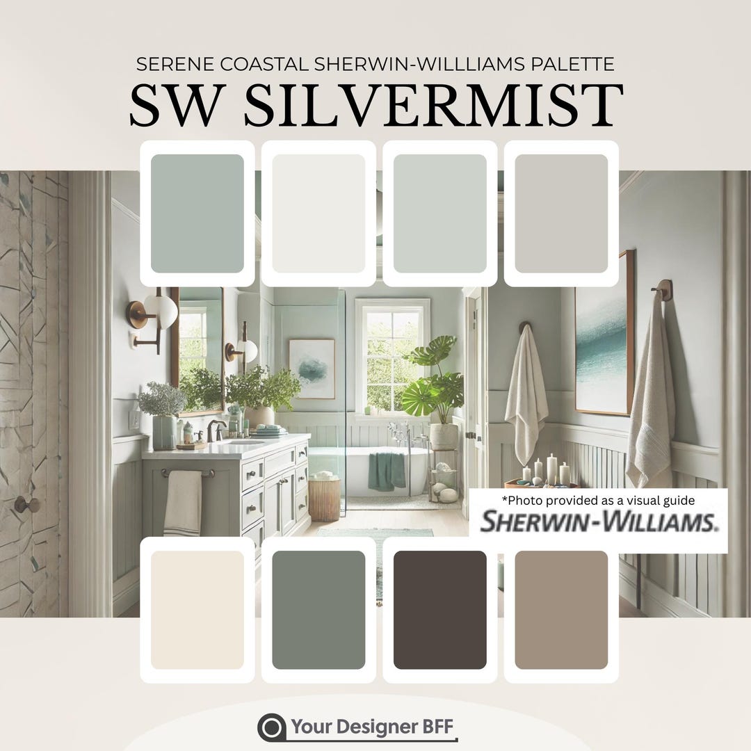 SW 7621 Silvermist: Serene Coastal Paint Palette With Sherwin-williams ...