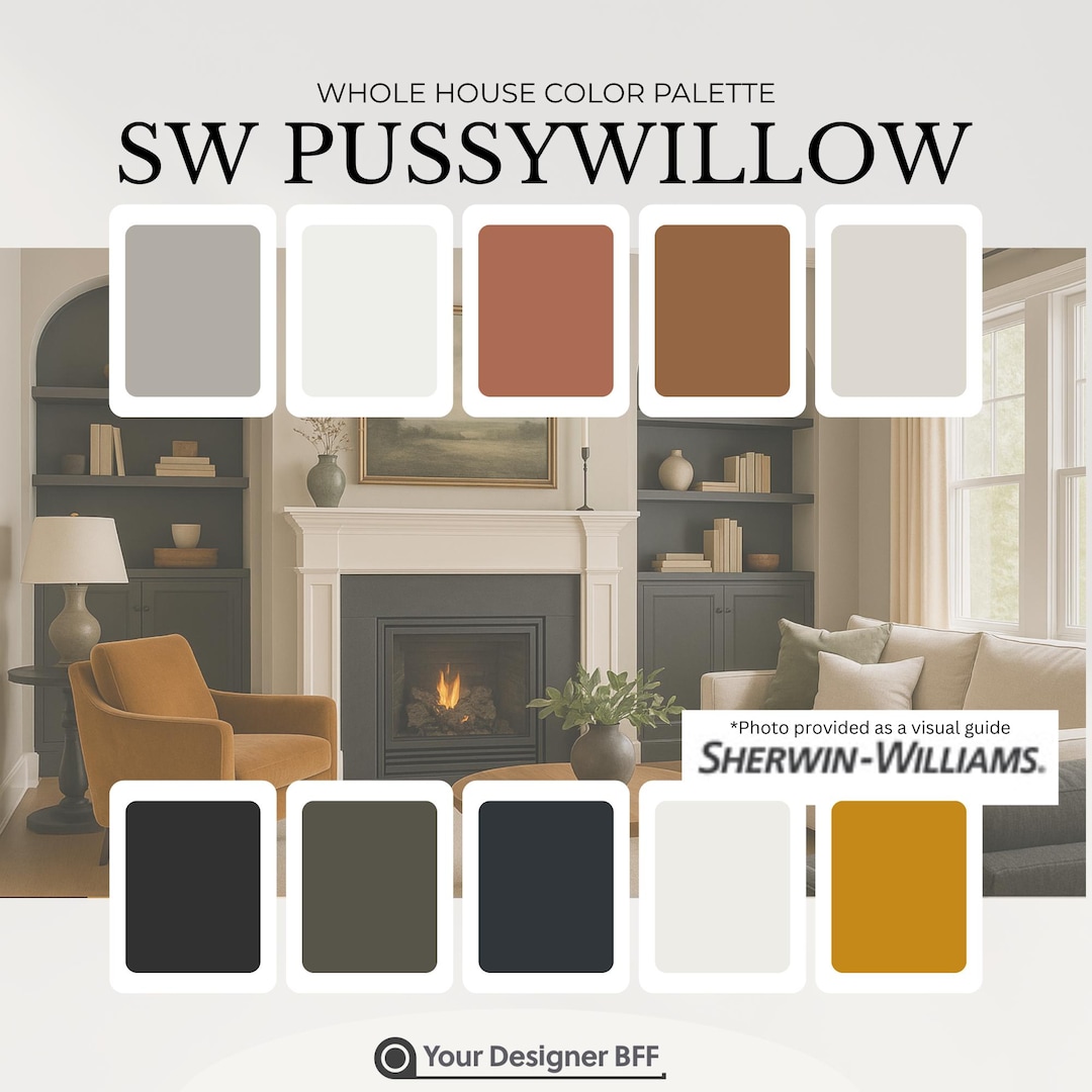 Pussywillow (SW 7643) Whole House Sherwin-williams Paint Palette – Warm ...