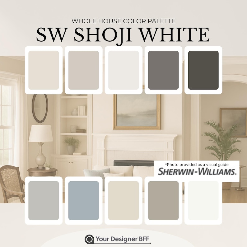 Shoji White Sherwin-williams Whole House Paint Palette – Soft Warm Neutrals for a Timeless ...