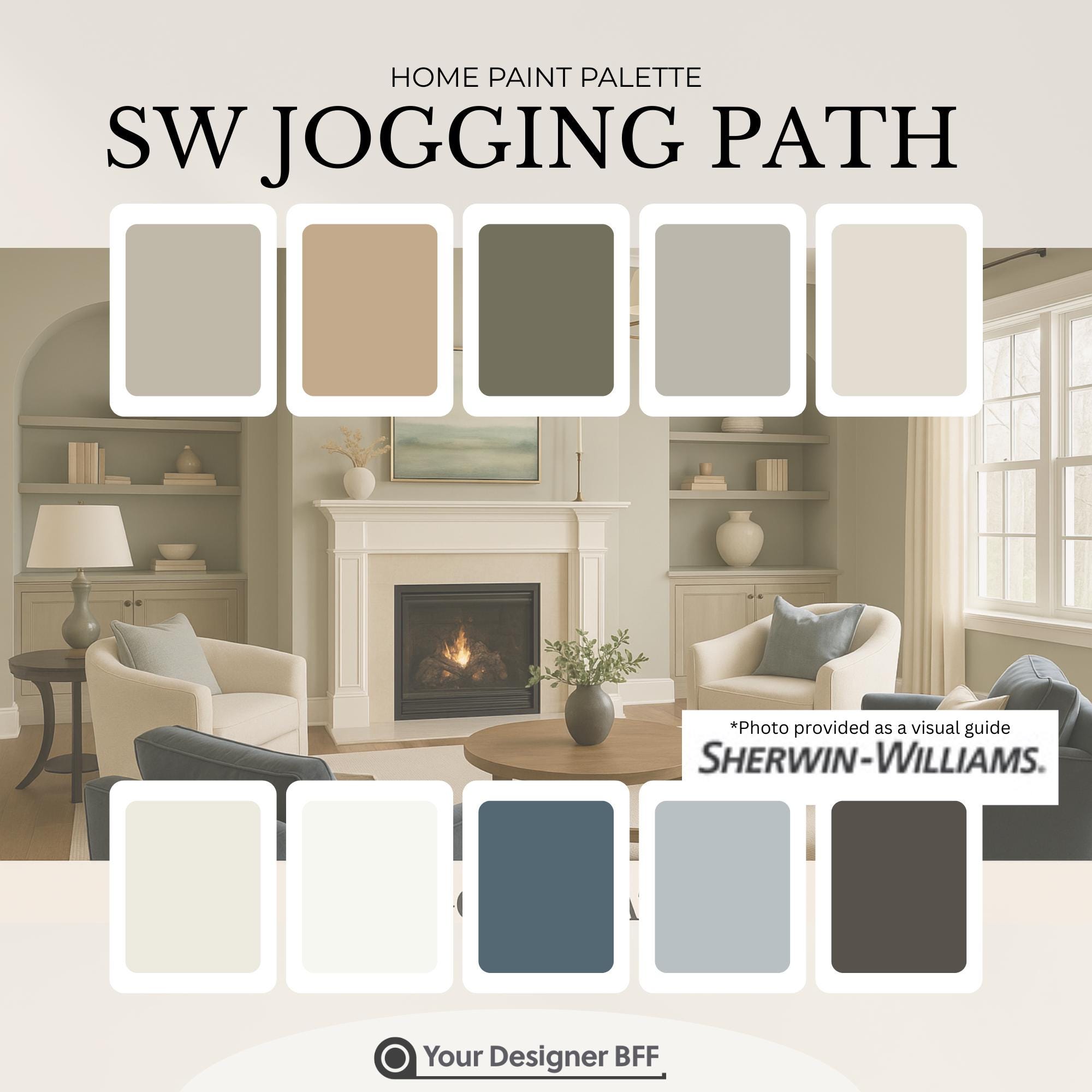 SW 7638 Jogging Path Paint Palette | Sherwin-williams Earthy Neutral ...