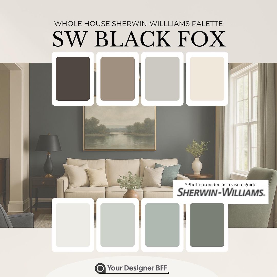 Sherwin-williams Black Fox Whole House Paint Palette (digital PDF ...
