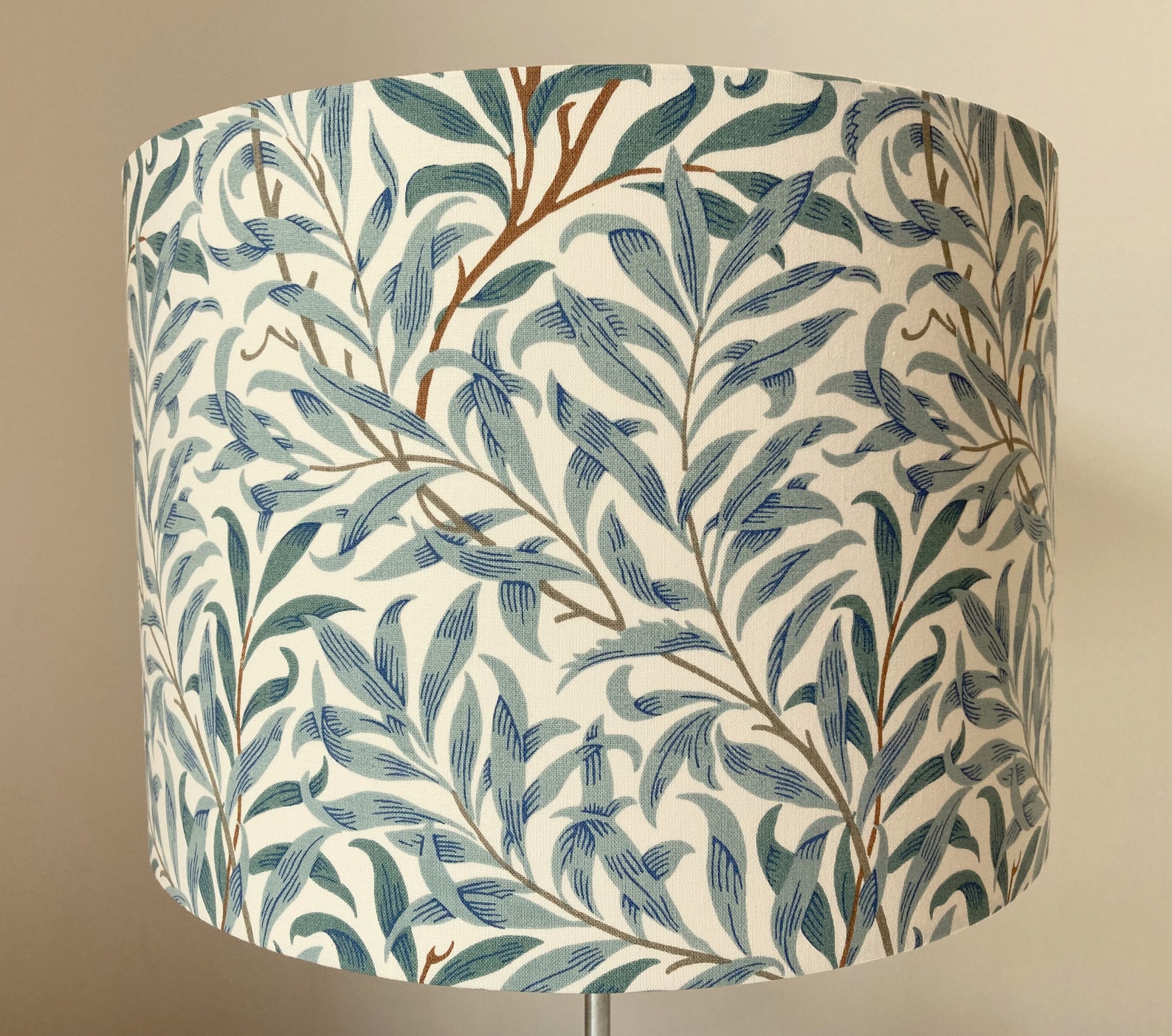 William Morris Lampshade Green Willow Bough Floral Fabric 20 | Etsy