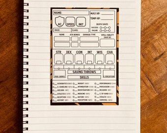 D&D 5e Mini Character Sheet, Pocket Size Digital Download - Etsy