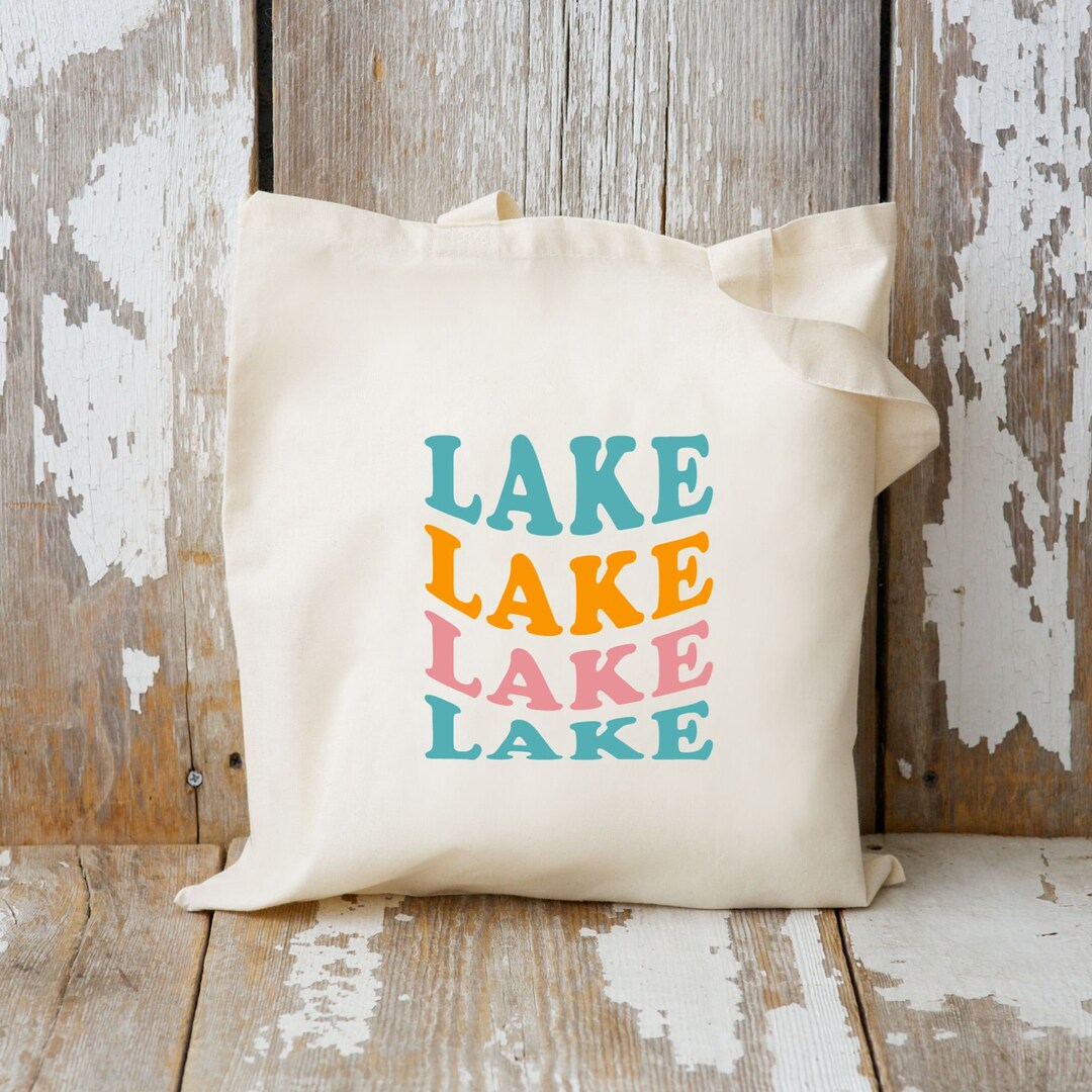 Retro Tote Bag, Retro Lake Bag, Camping Tote, Weekender Tote, Vacation ...