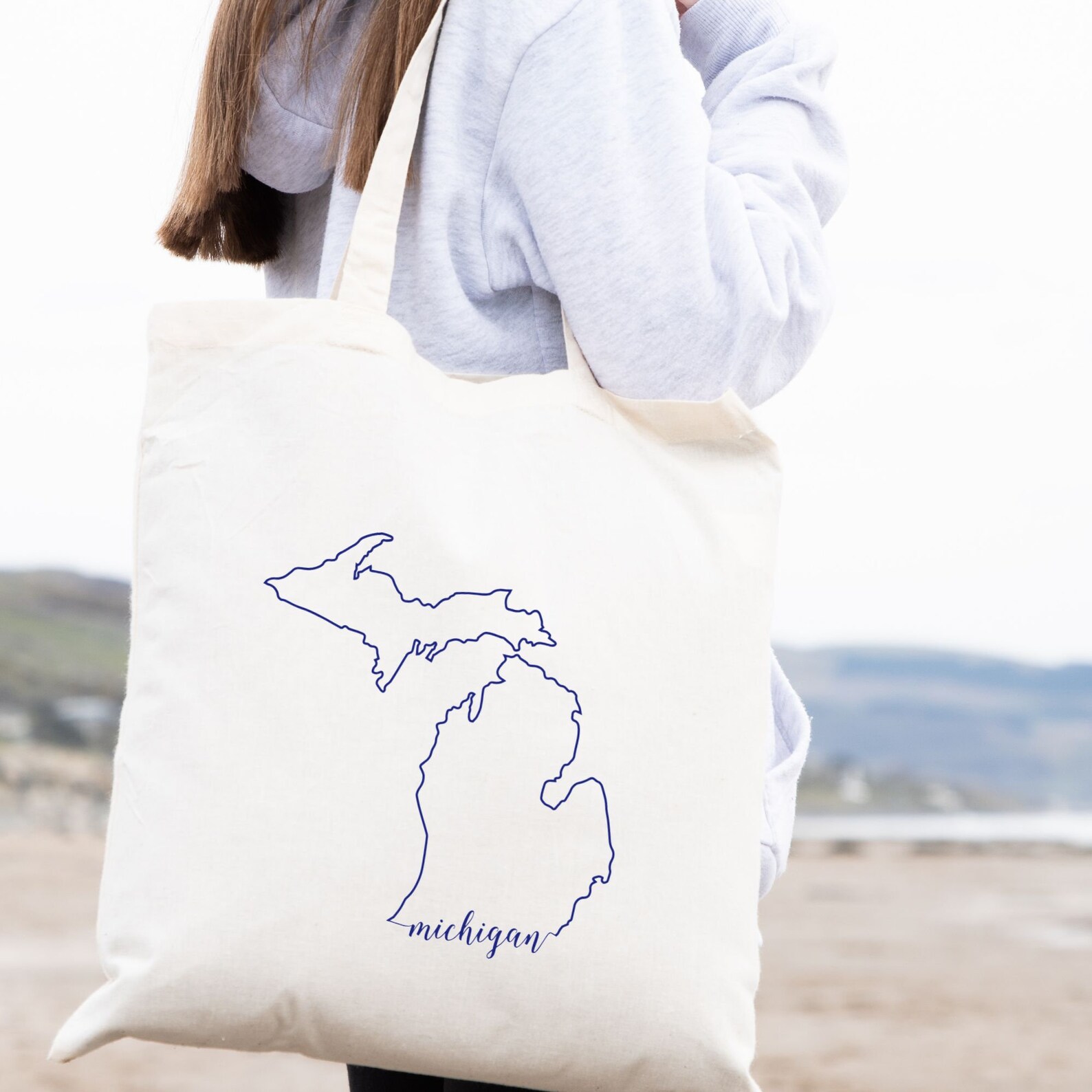Michigan Tote Bag, MI State Tote Bag, State of Michigan Tote, Great ...