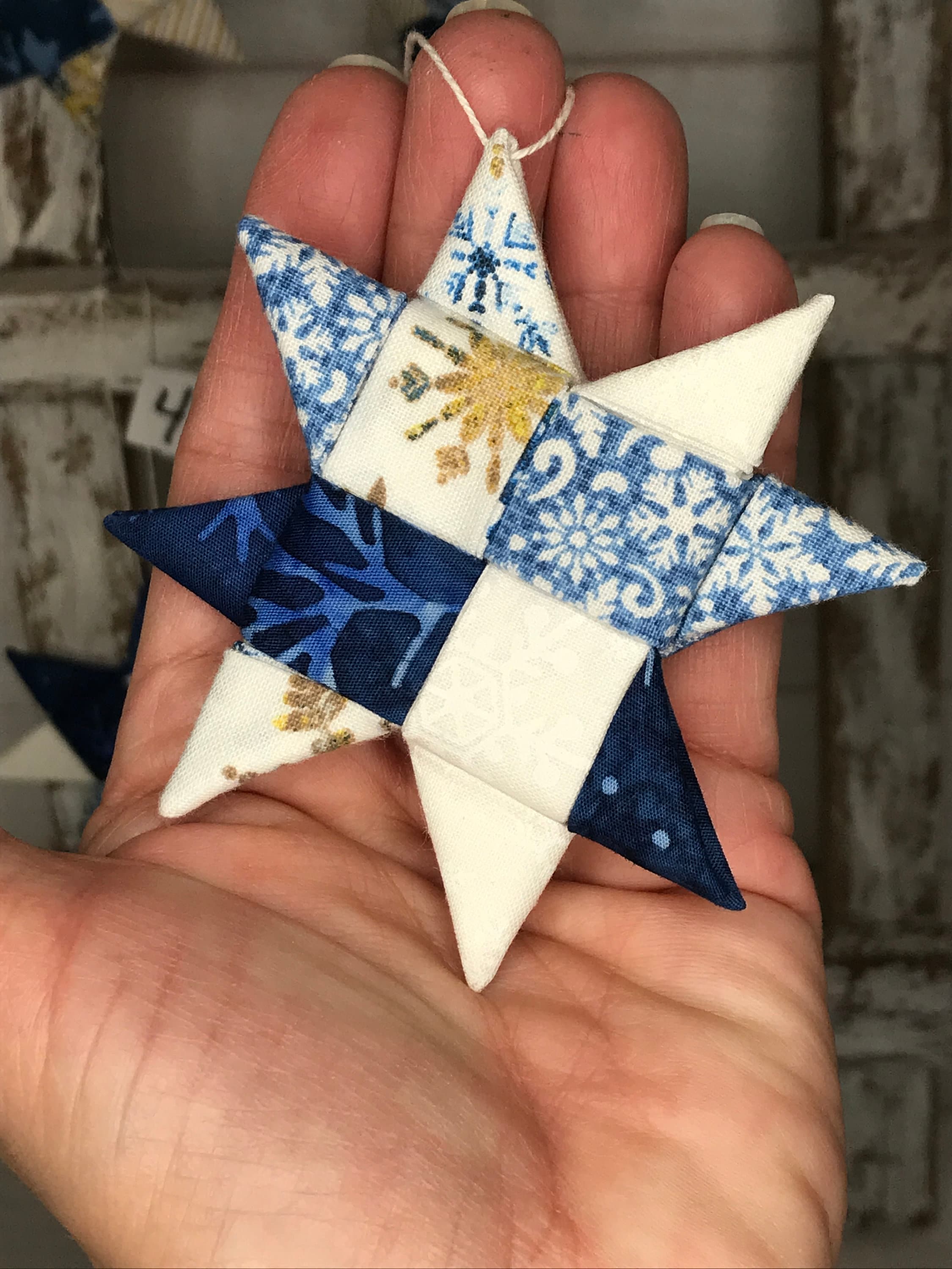 Scandinavian Fabric Star, Scandinavian Christmas Decor, Folded Star ...