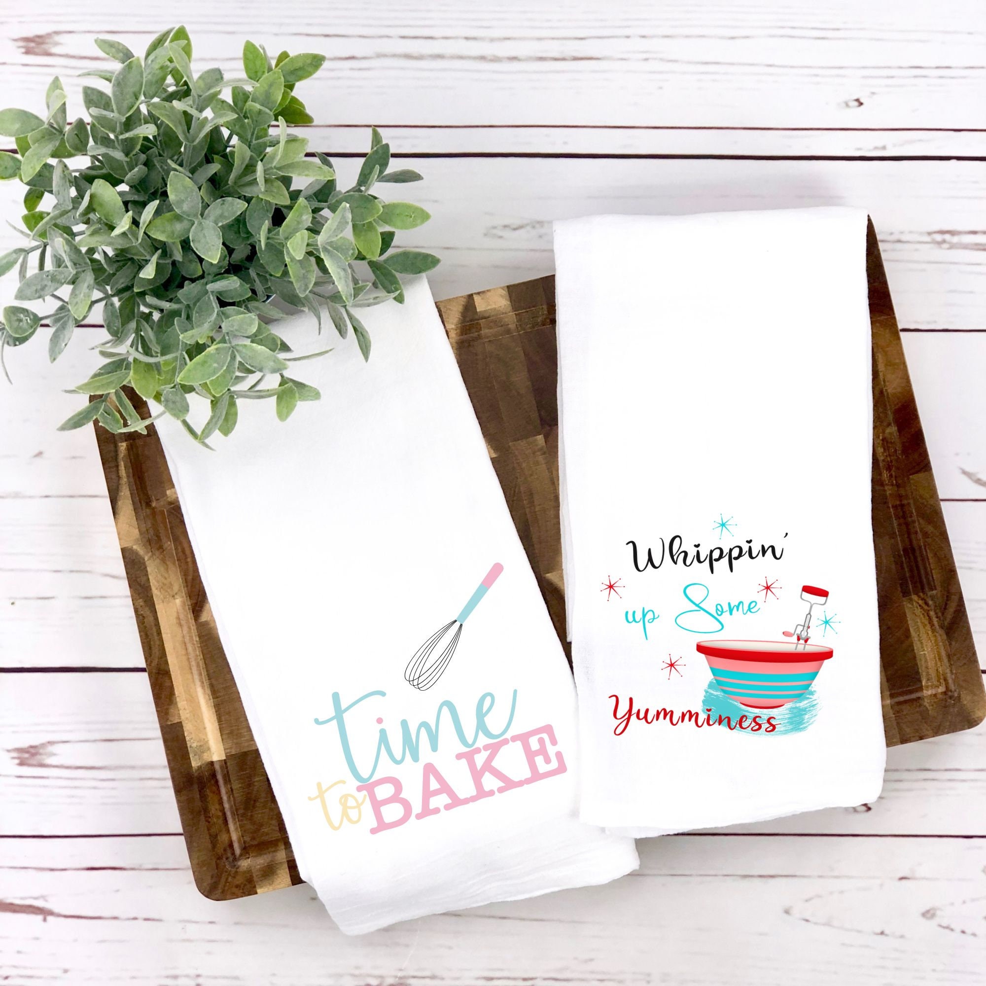 Retro Kitchen Towel Set, 70s Kitchen Towels, Whimsical Tea Towels ...