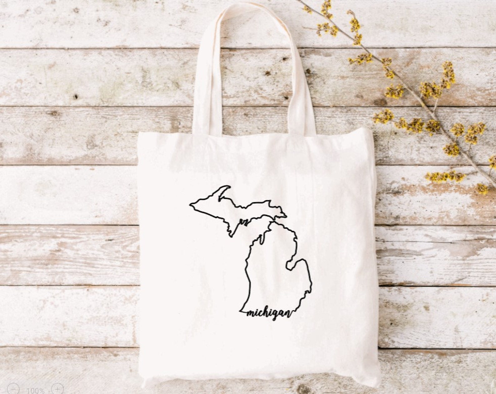 Michigan Tote Bag MI State Tote Bag State of Michigan Tote - Etsy
