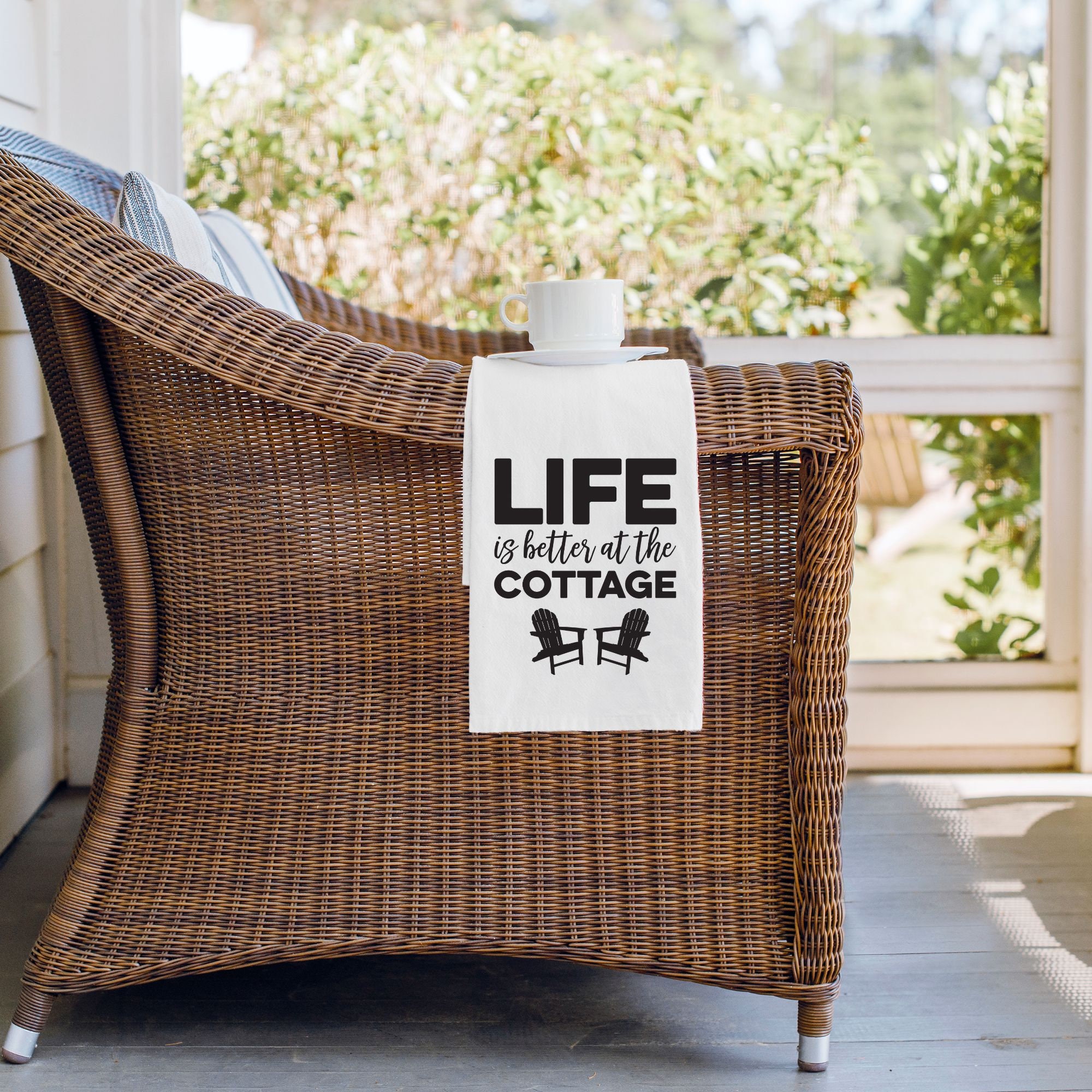 Life is Better at the Cottage Kitchen Towel, Cottage Home Gifts ...