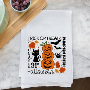 Halloween Kitchen Towel, Black Cat Kitchen Decor, Halloween Kitchen ...