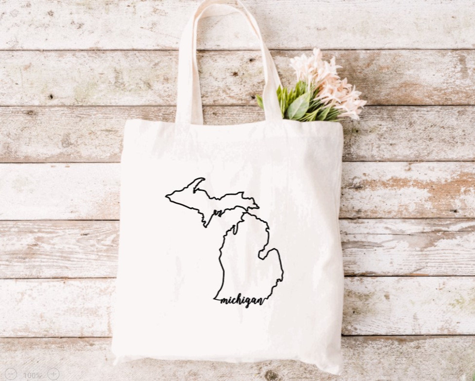 Michigan Tote Bag MI State Tote Bag State of Michigan Tote - Etsy