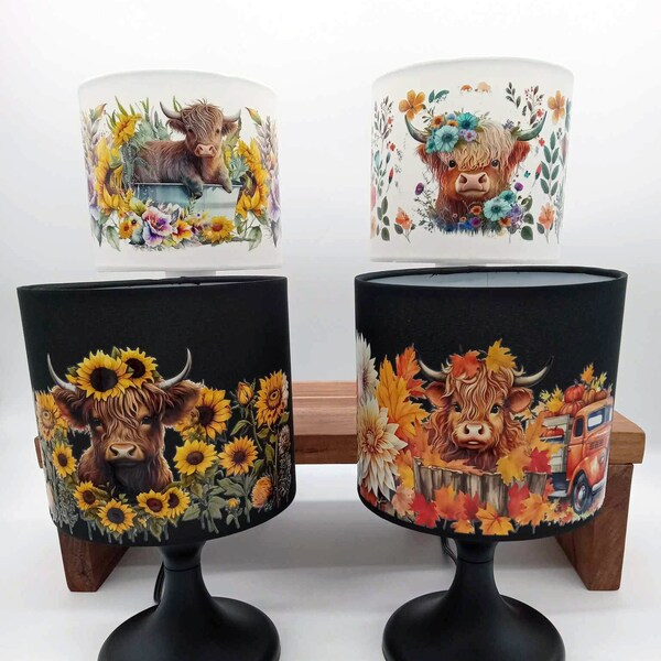 Highland Cow Table Lamps - Etsy