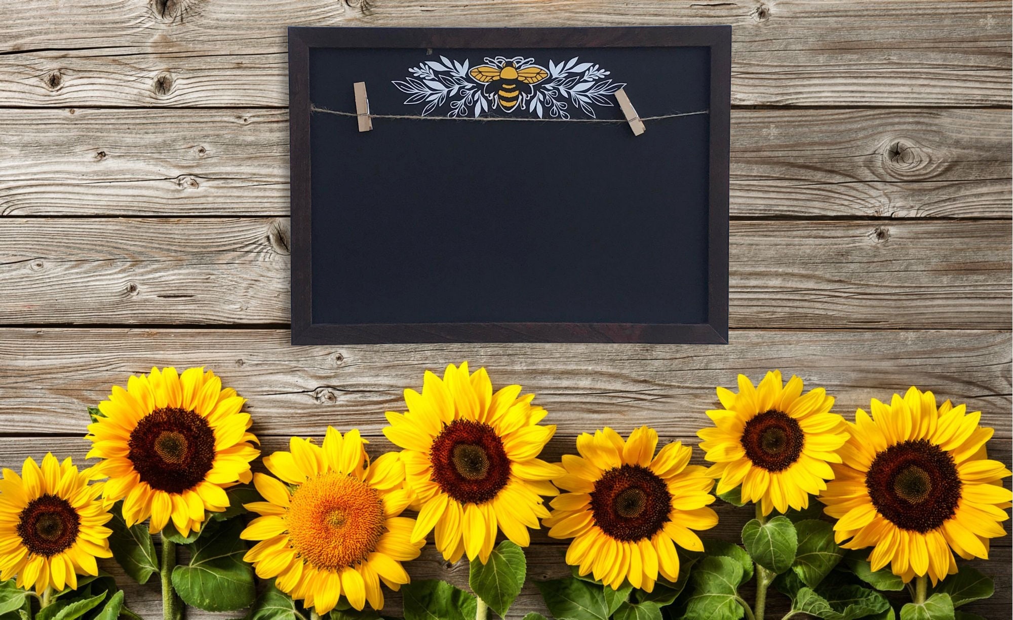 Bumble Bee Clothespin Art Wall Hanging Picture Frame to Do List Bumble ...
