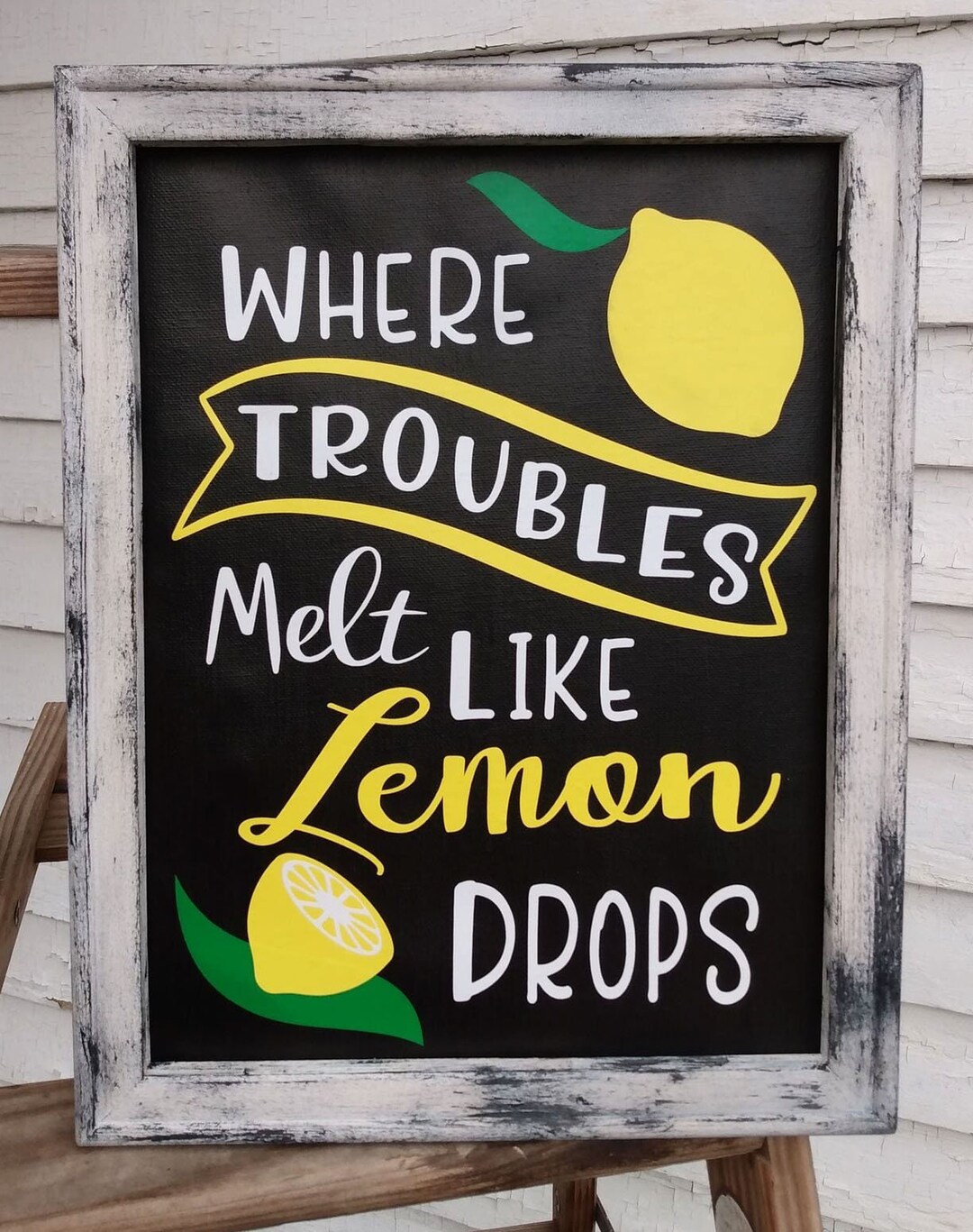 Lemon Drops Lemon Kitchen Lemon Sign Lemon Canvas Art Inspired - Etsy