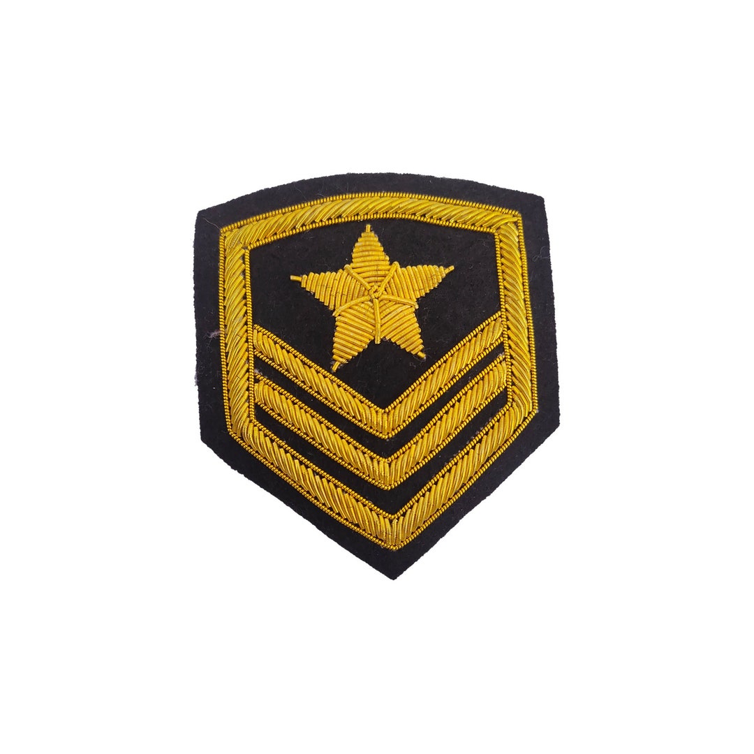 Completely Handmade Star Garment Badge. Hand Embroidered Bullion Wire ...