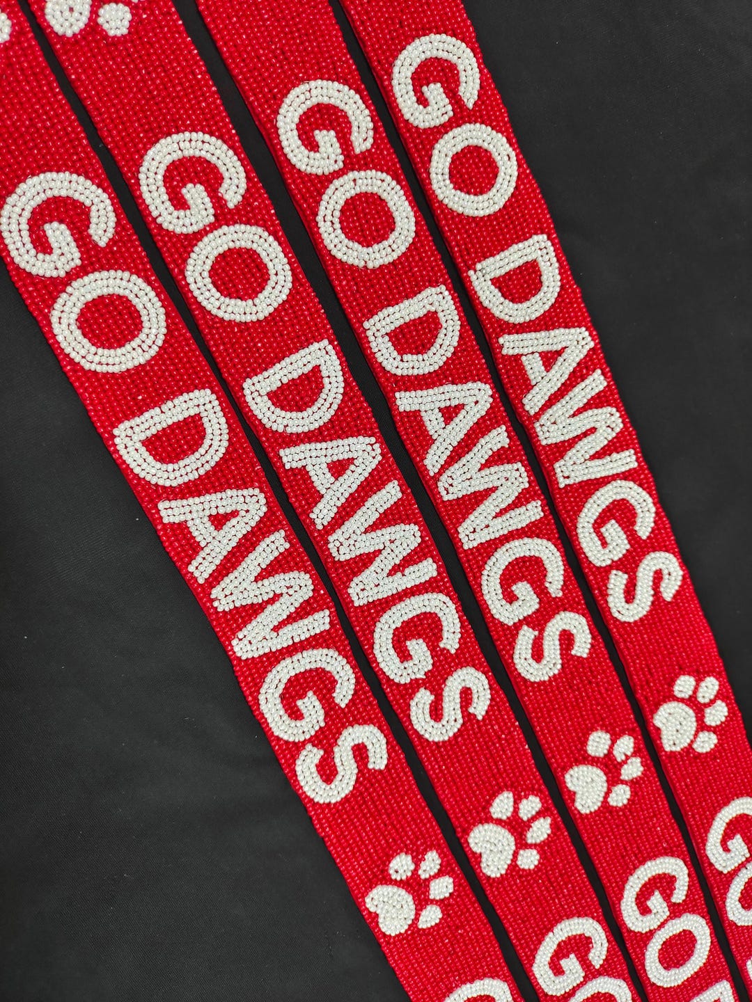 Customized Beaded Game Day Purse Strap,crossbody College Purse Strap,go Dawgs Beaded Strap,go ...