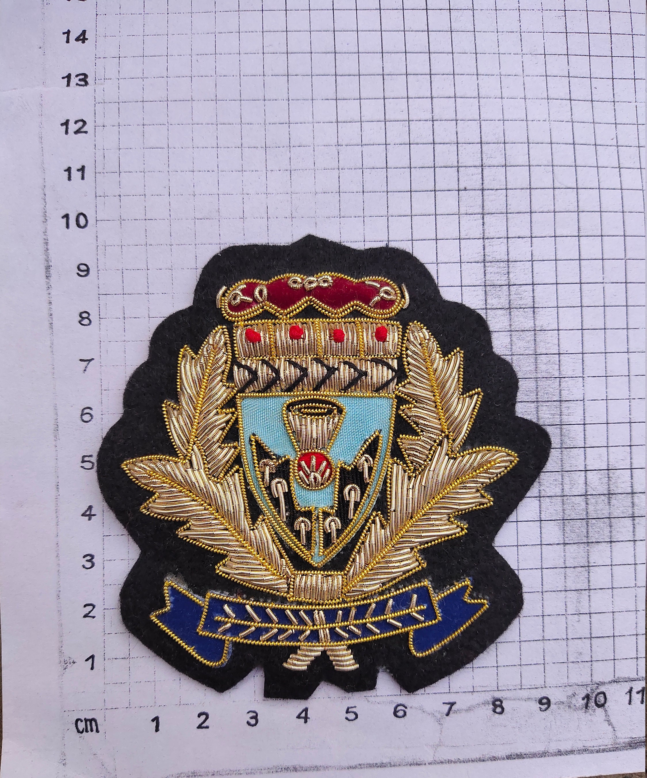 Beautifully Hand Crafted Patch. Handmade Bullion Wire Badge Sewn on ...