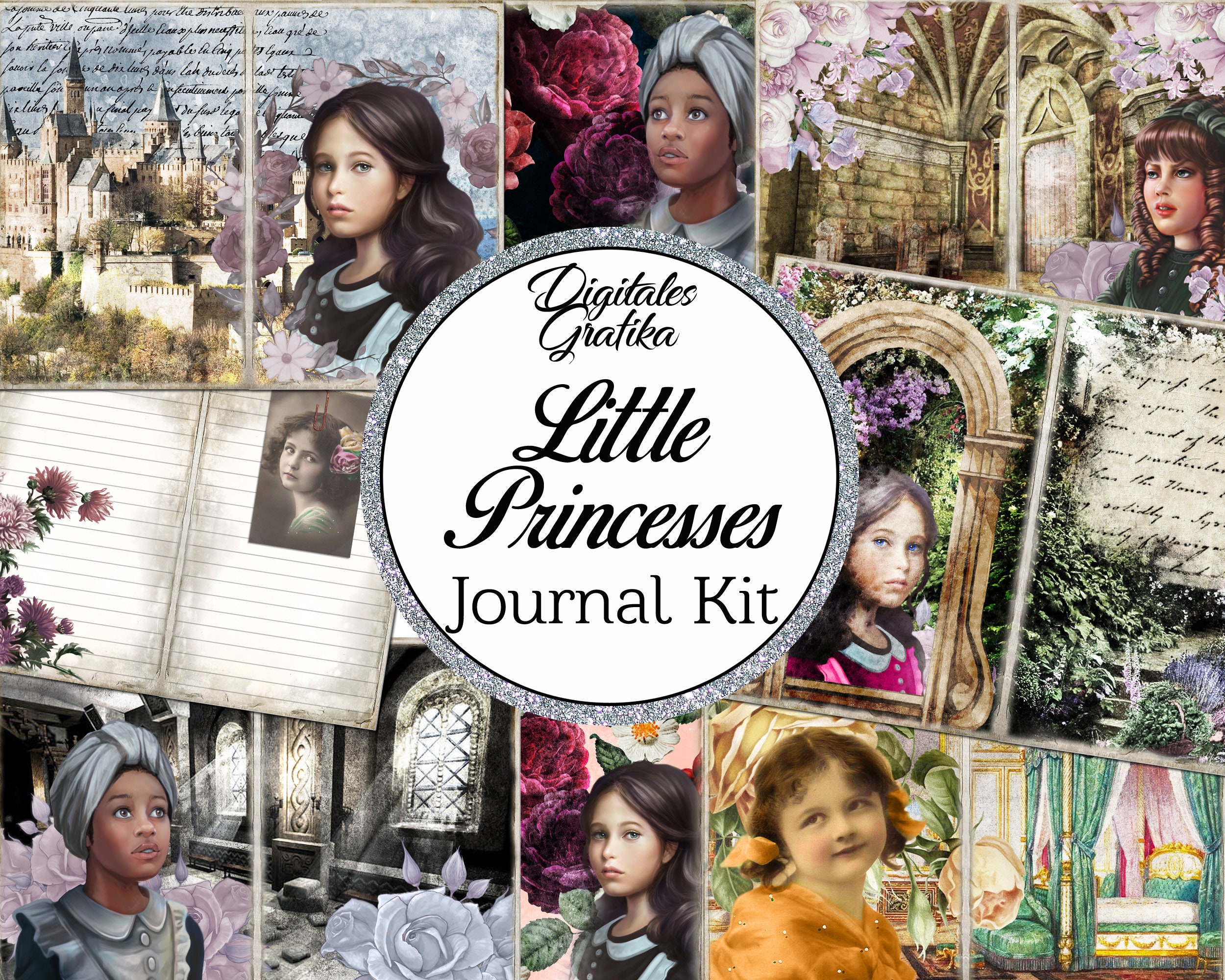 LITTLE PRINCESSES JOURNAL Kit Princess Junk Journal Pages - Etsy