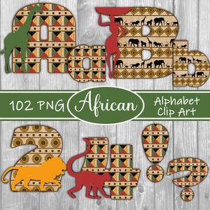African Alphabet Clip Art, Instant Download, Printable Alphabet ...