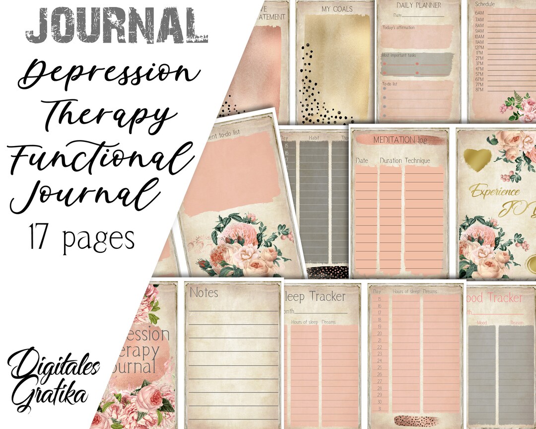 DEPRESSION THERAPY FUNCTIONAL Journal Digital Journal - Etsy