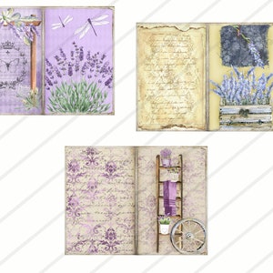 LAVENDER Journal Kit, Digital Junk Journal, Pages, Envelopes, Lavender ...