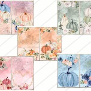 PASTEL PUMPKINS JOURNAL Kit, Pages, Envelopes, Pumpkin Paper, Paper ...