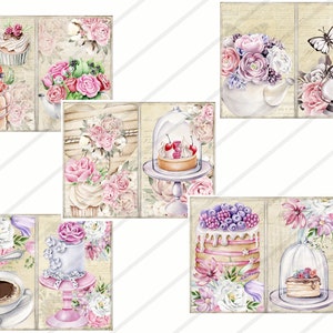 HIGH TEA JOURNAL Kit Tea Time Journal Cupcakes Flowers - Etsy
